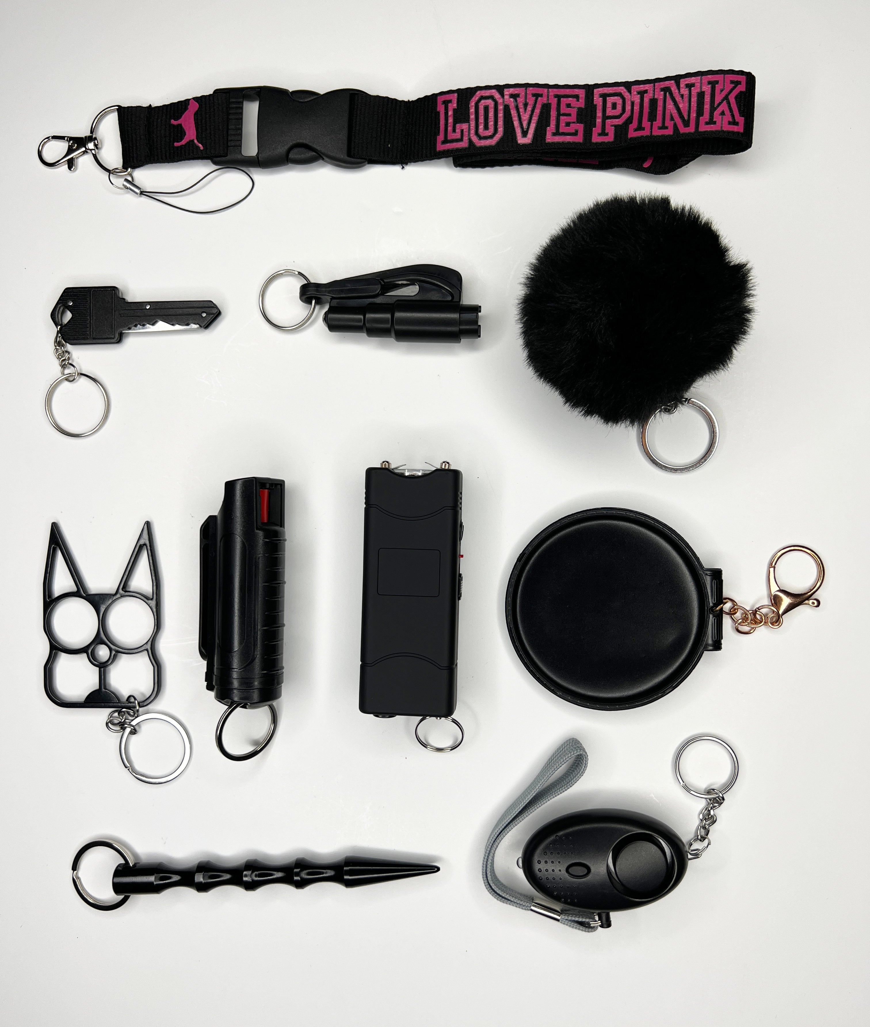 Compact Black Safety Keychain - Personal Self Defense Kit | Olimpias ...